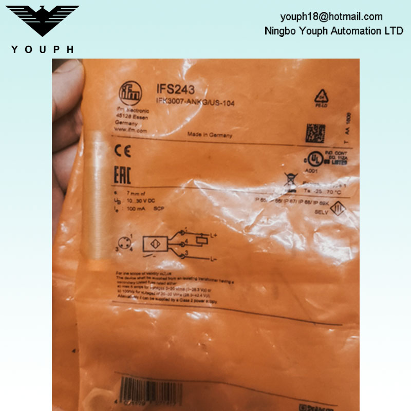 IFM IFS243 IFK3007-ANKG/US-104 NPN Inductive sensor - Buy IFM IFS243, IFM proximity switch ...